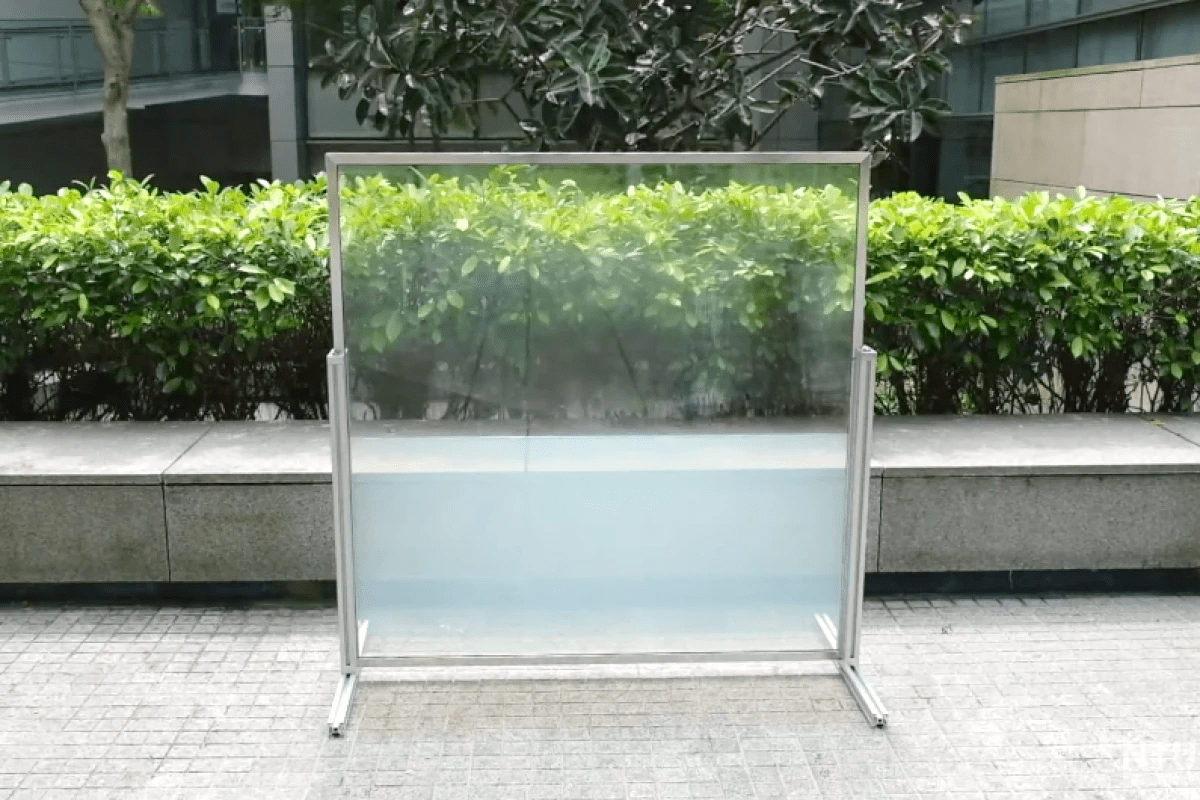 Liquid-filled window absorbs solar heat by day, releases it at night ...